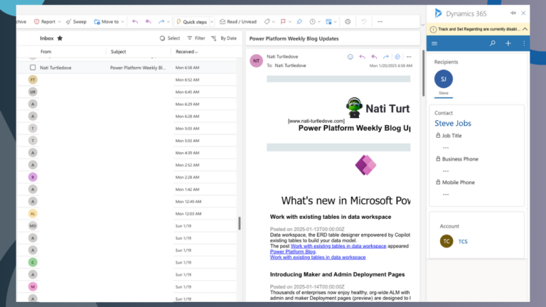 Dataverse Activity Tables Exchange Integration - Nati Turtledove